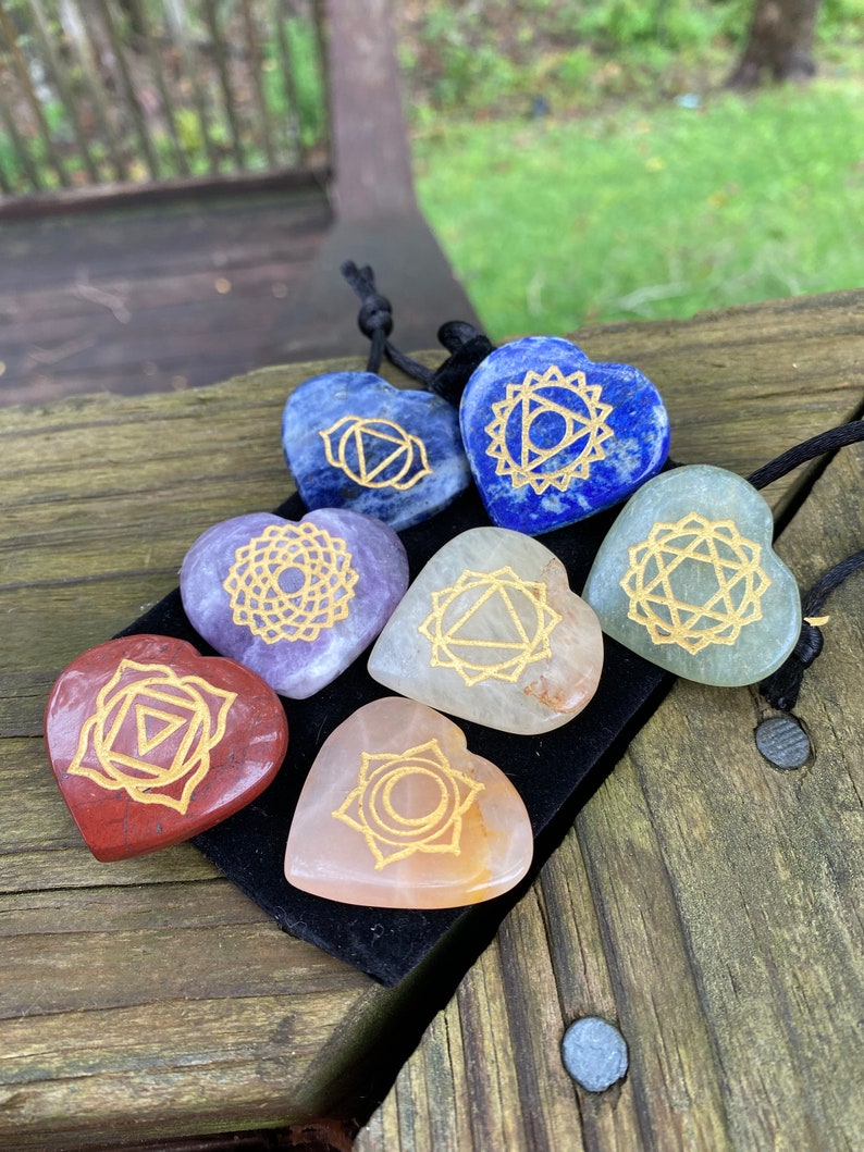 Crystal Heart Chakra Set Balance & Align Your Chakras | Etsy