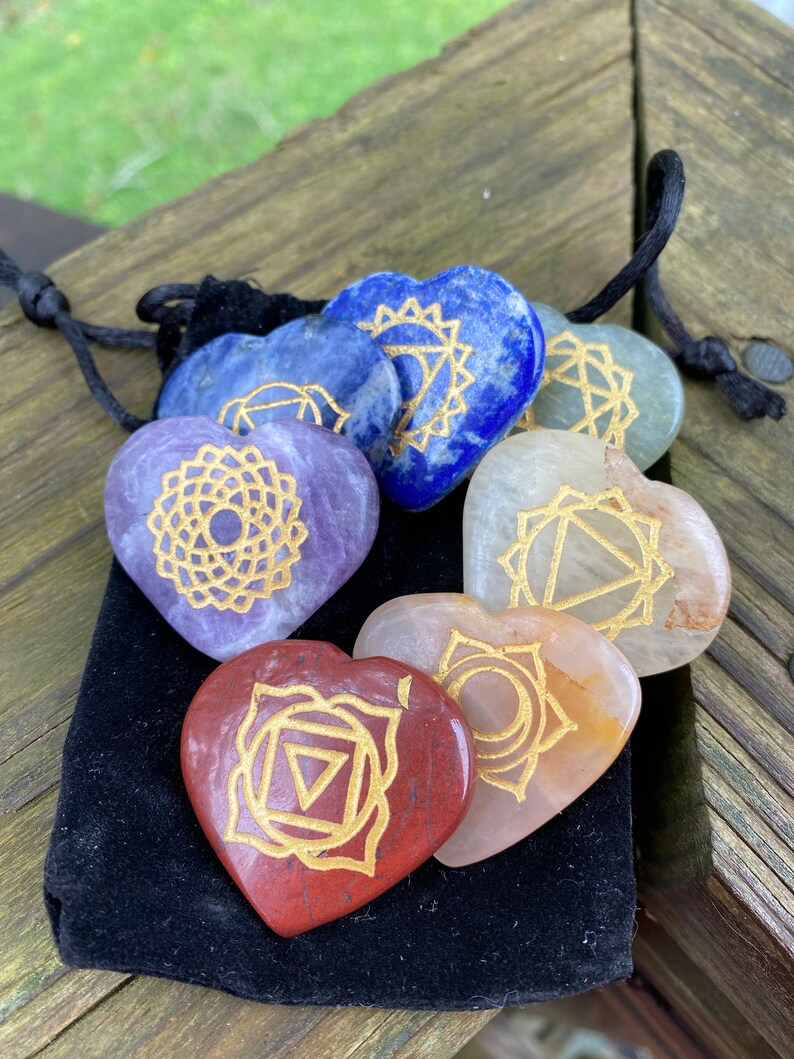 Crystal Heart Chakra Set Balance & Align Your Chakras | Etsy