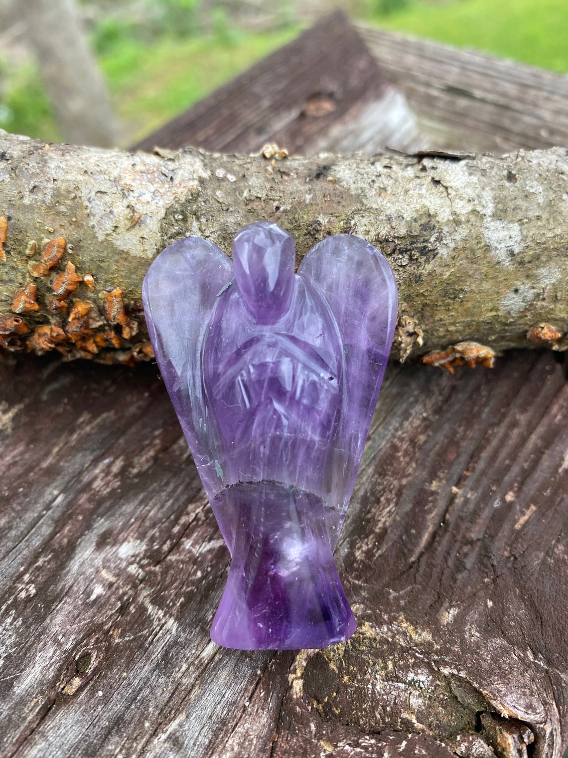 Amethyst Angel Handcarved Crystal Angel Reiki Charged - Etsy UK
