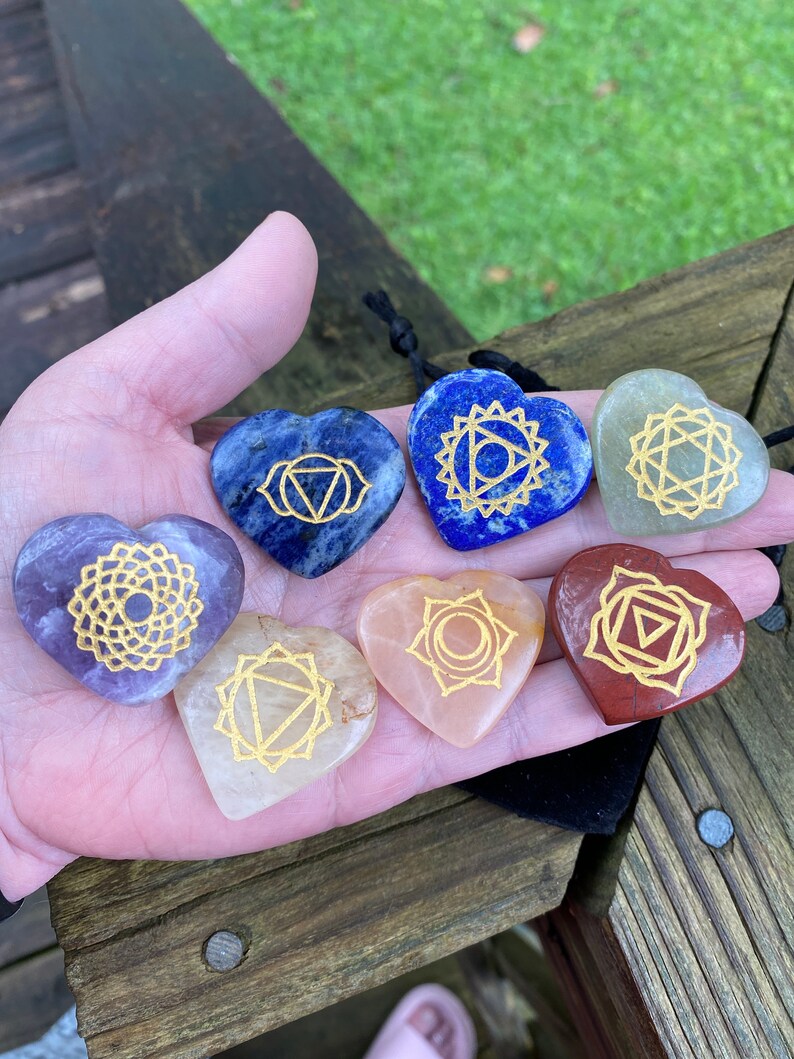 Crystal Heart Chakra Set Balance & Align Your Chakras | Etsy