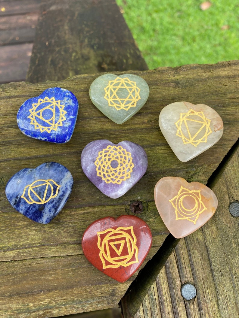 Crystal Heart Chakra Set Balance & Align Your Chakras - Etsy
