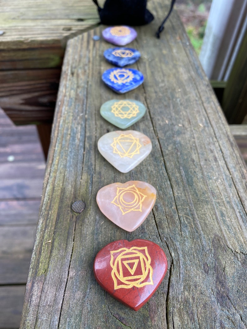 Crystal Heart Chakra Set Balance & Align Your Chakras | Etsy