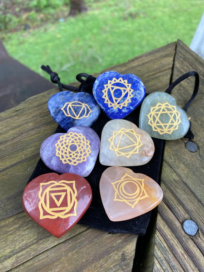 Crystal Heart Chakra Set Balance & Align Your Chakras | Etsy
