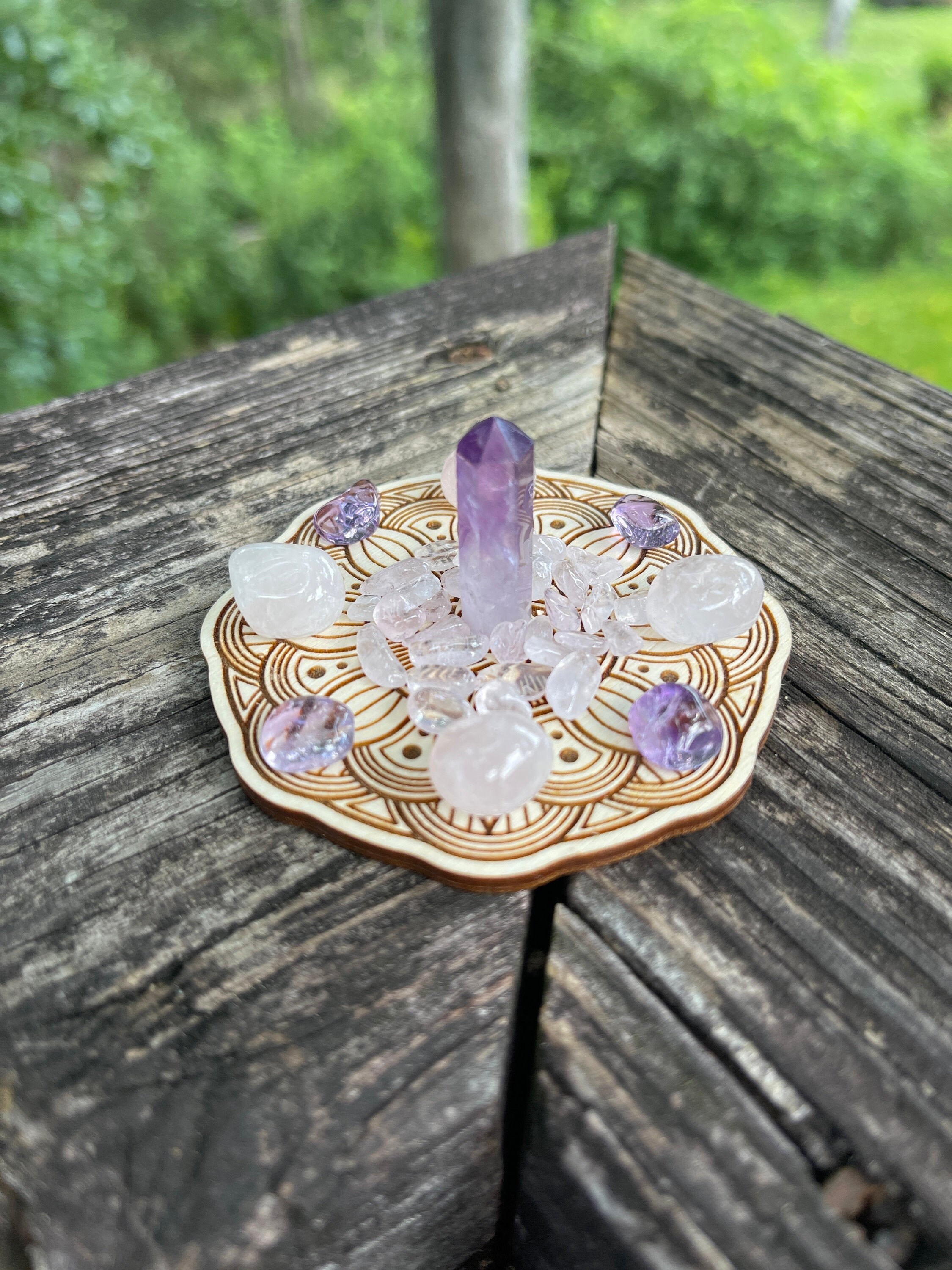 Peace & Tranquility Crystal Grid Kit Small 3 Mandala | Etsy
