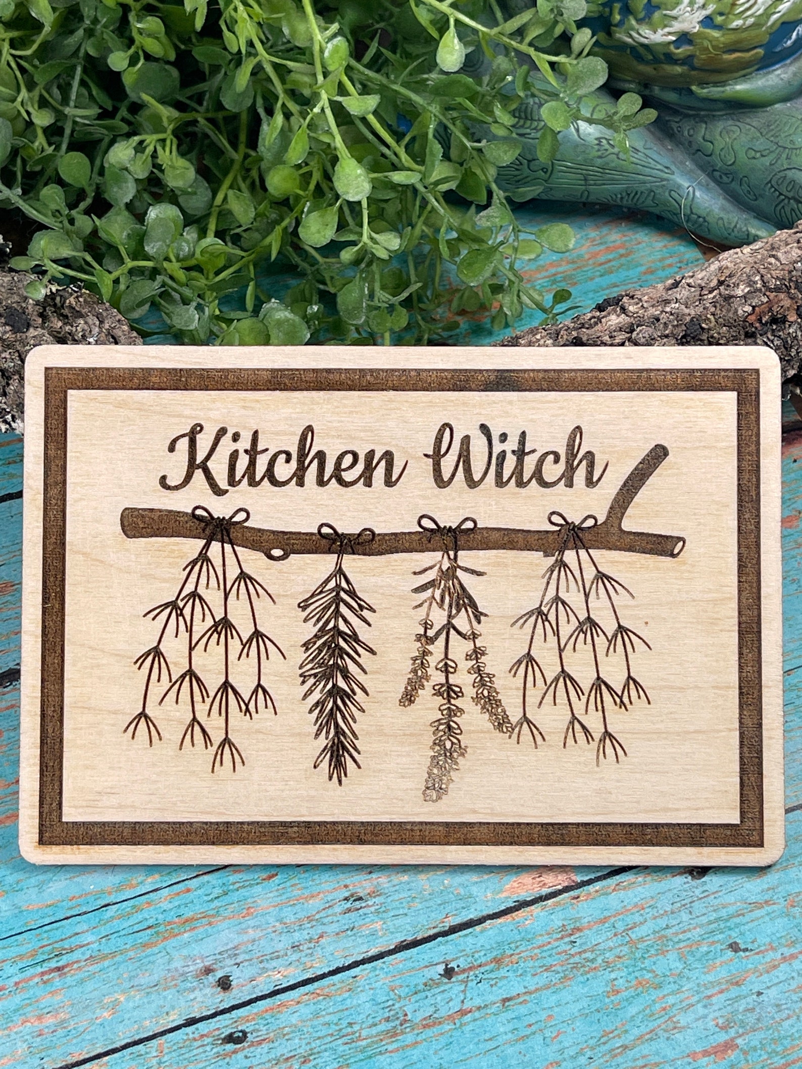 Kitchen Witch Sign Wood Carving Wood Burning Laser - Etsy