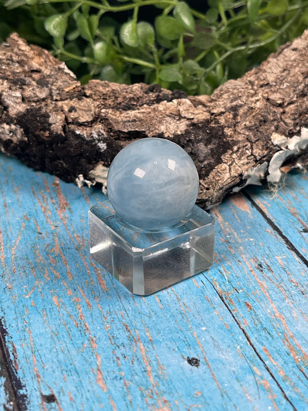 Aquamarine Sphere Reiki Charged Powerful Energy Stone of Courage ...