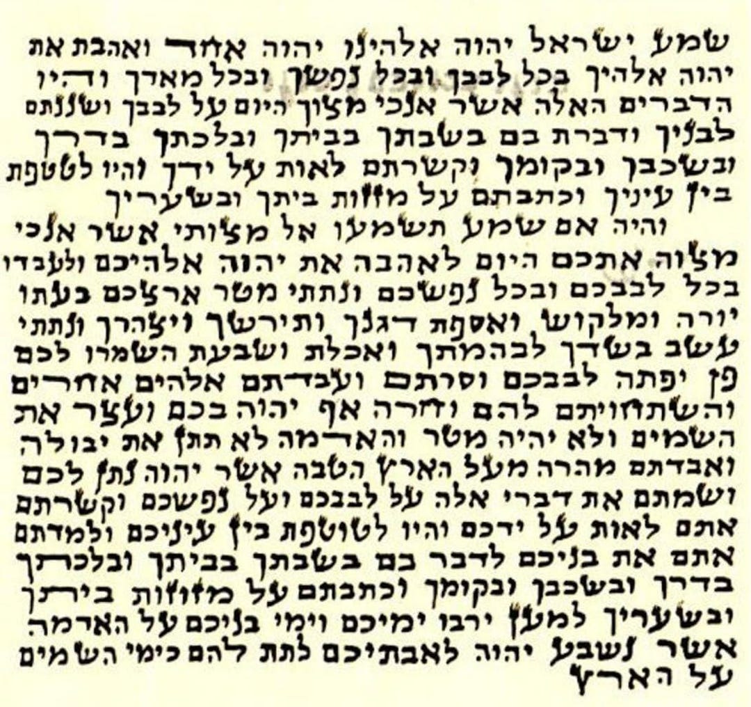 Hebrew Mezuzah Scroll: Made in Israel, Non-kosher, Printed 4" X 4" - Etsy