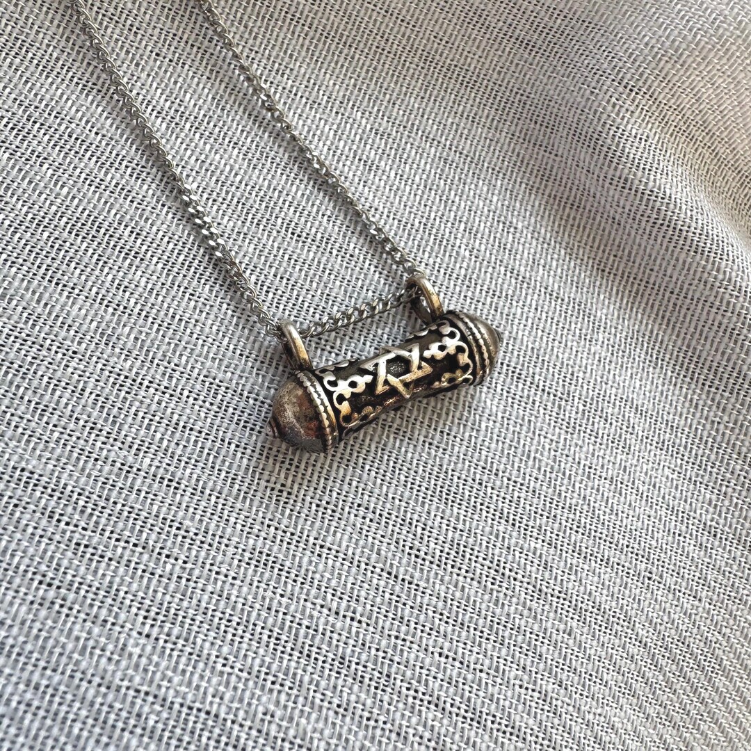 Made in Israel Mezuzah Pendent Shema Israel Hashem Star of David ...