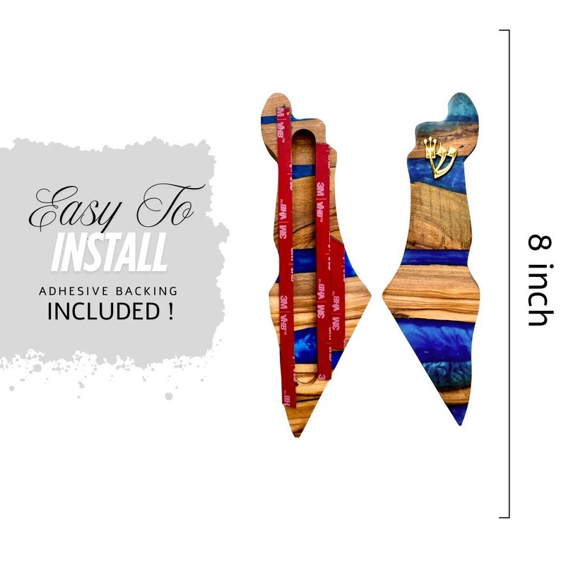 Handmade Israel Map Mezuzah: Epoxy Wood Jewish Home Blessing - Etsy