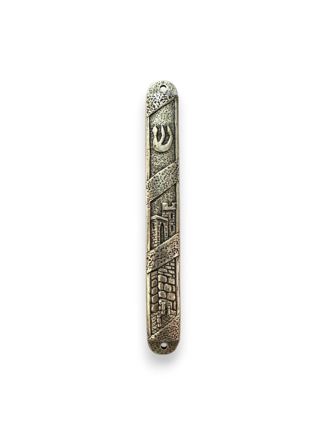 Handmade Shema Israel Mezuzah: Silver Finish Jewish Home Blessing ...
