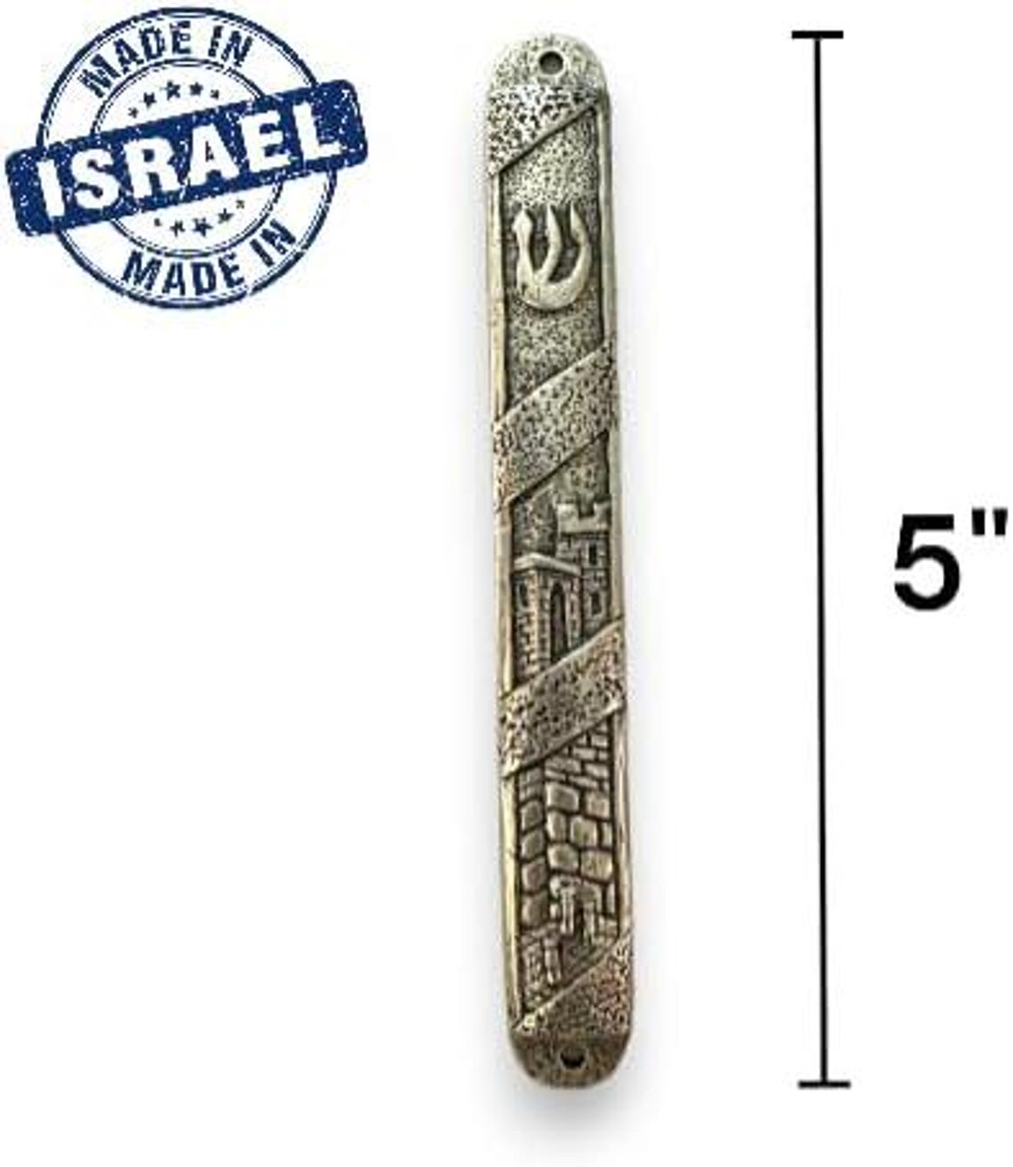 Handmade Shema Israel Mezuzah: Silver Finish Jewish Home Blessing ...