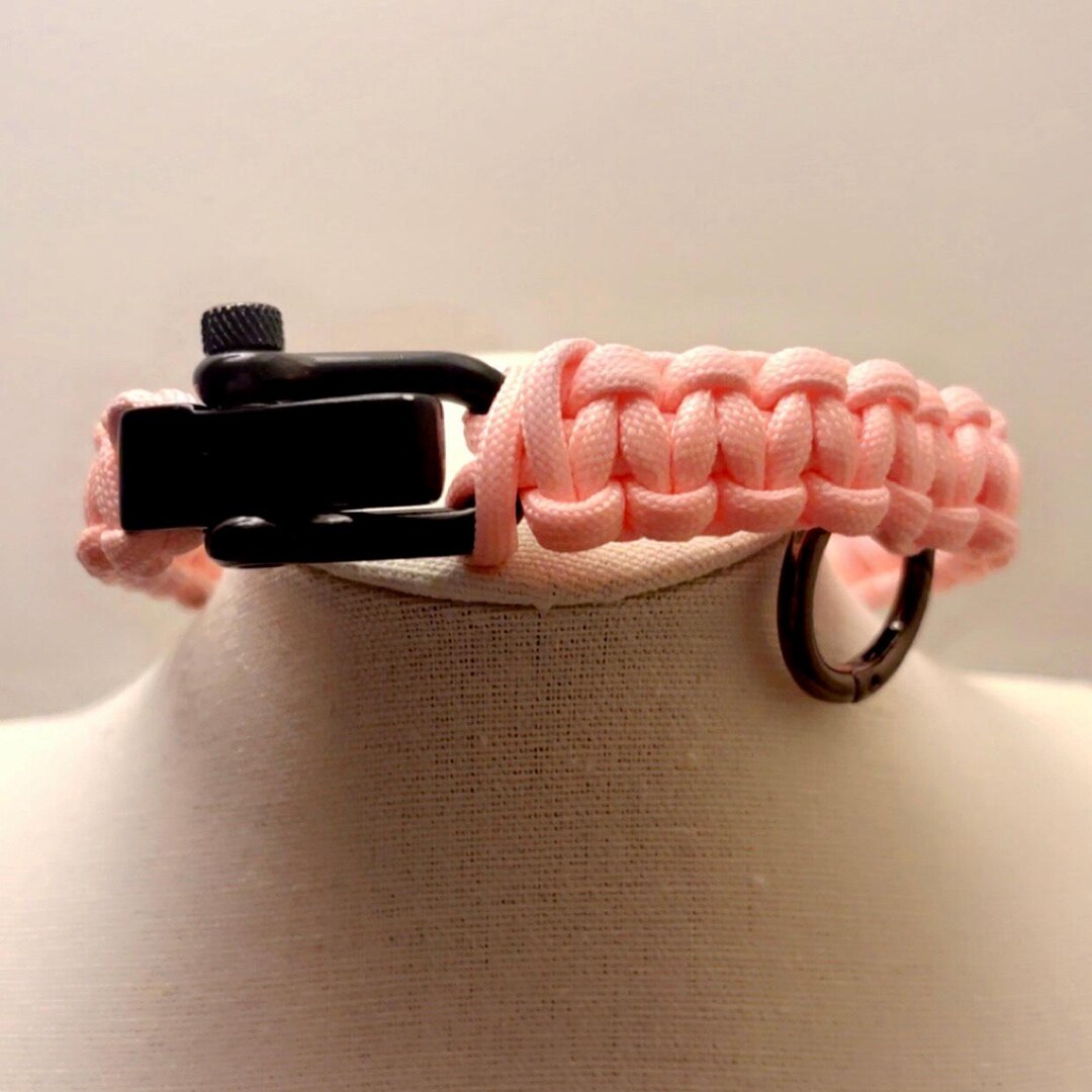 Pastel Goth Paracord Choker, Adjustable , Paracord Necklace With Charm ...