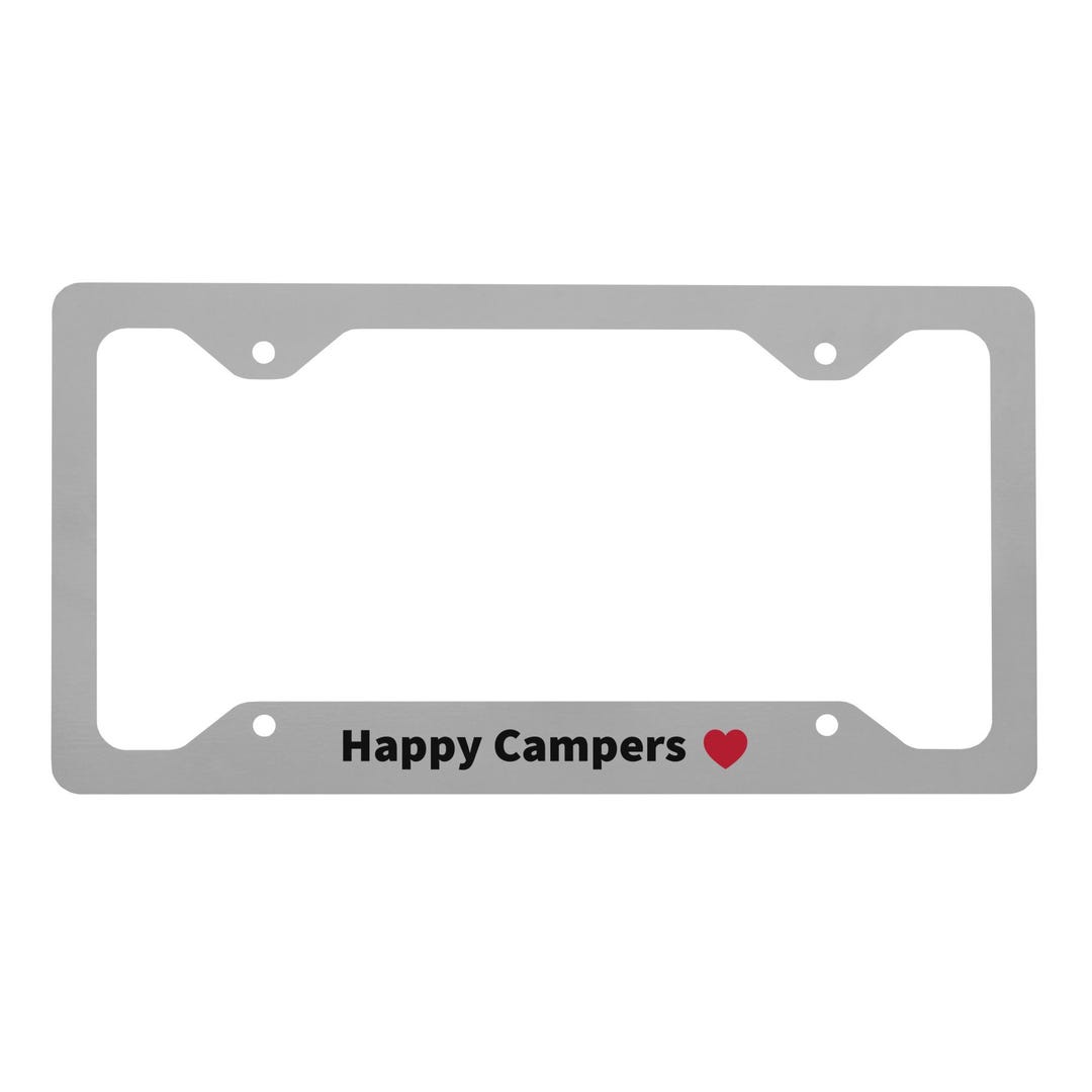 Happy Campers Car Truck Tag | Metal License Plate Frame - Etsy