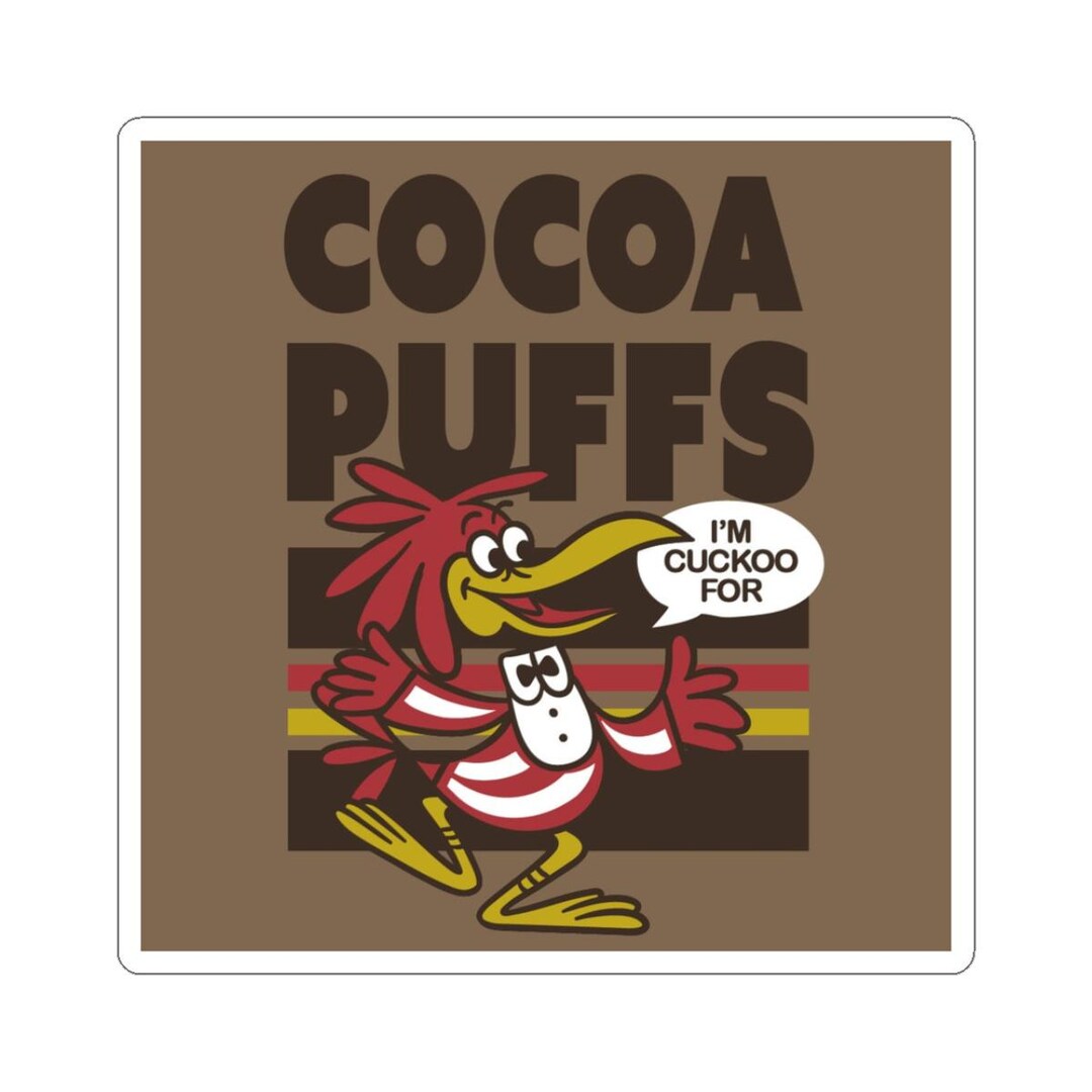 Cuckoo for Cocoa Puffs Stickers, Decals, Laptop Decals, Water Bottle ...