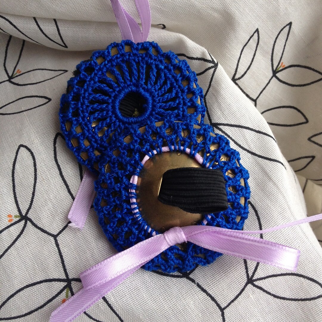 Royal Blue Crocheted Zill Mufflers Finger Cymbal Protectors With ...