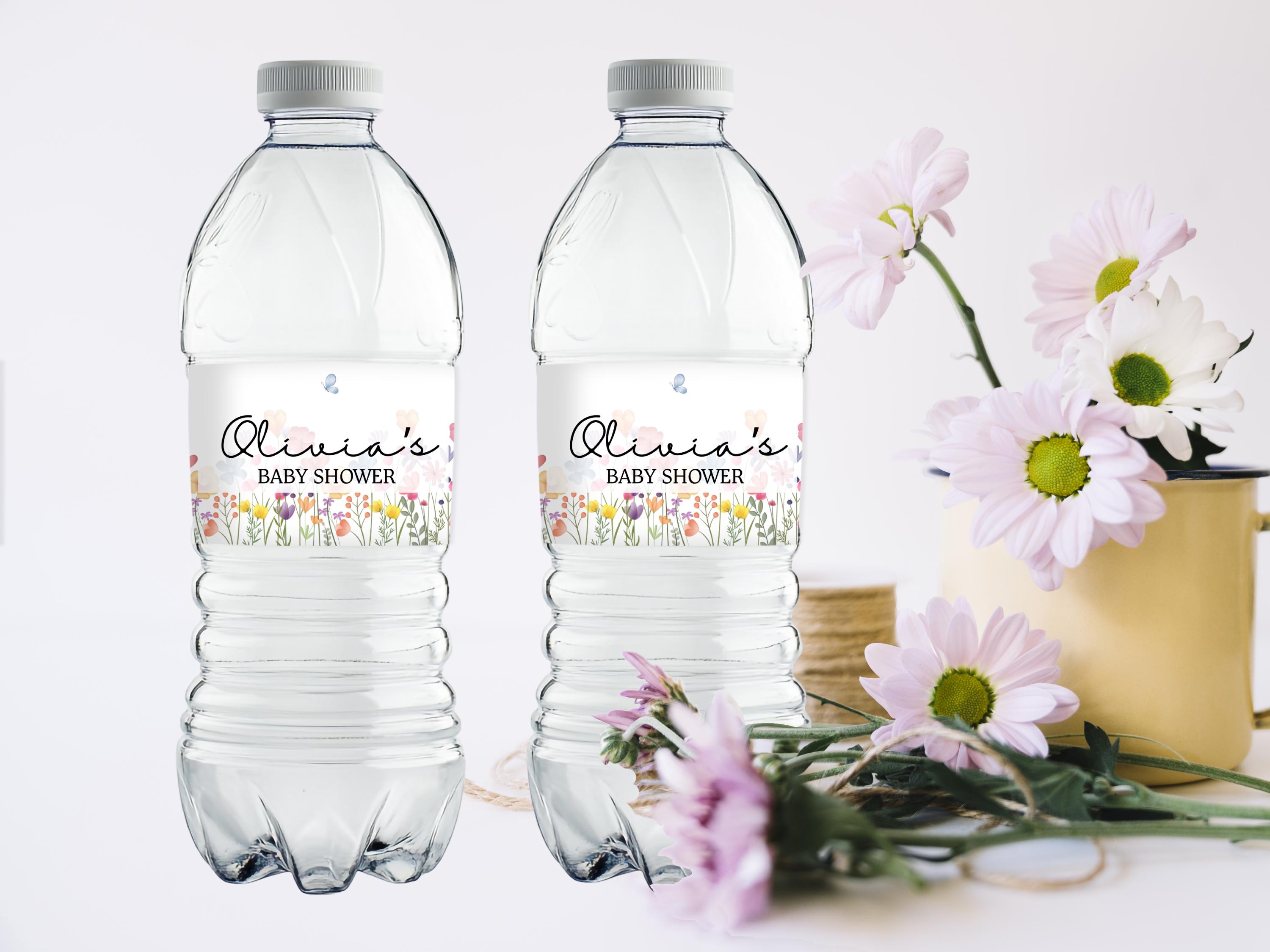 Baby in Bloom Water Bottle Label | Wildflowers Shower Water Bottle ...