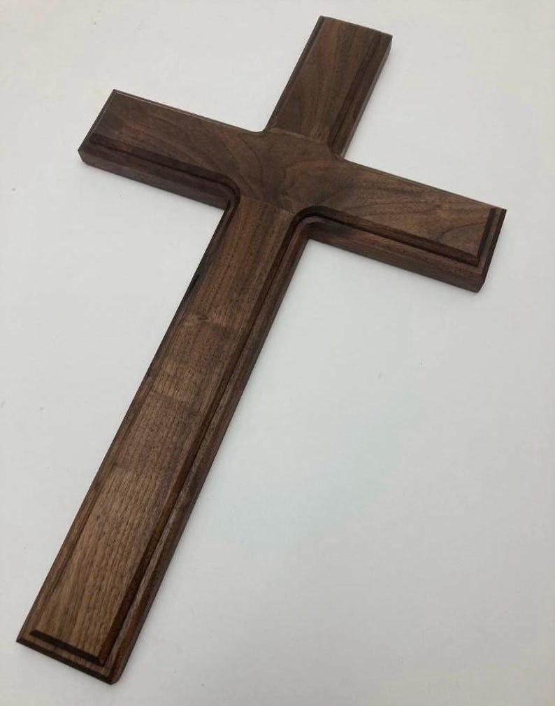 Walnut Wooden Cross – Custom Made - Etsy