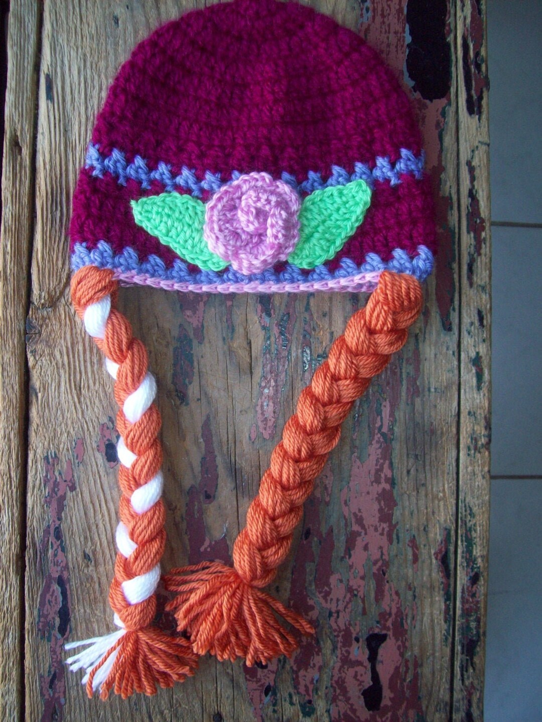 Crochet Princess Anna Hat Photo Prop Sweet Baby Girl Spring Dress Up - Etsy