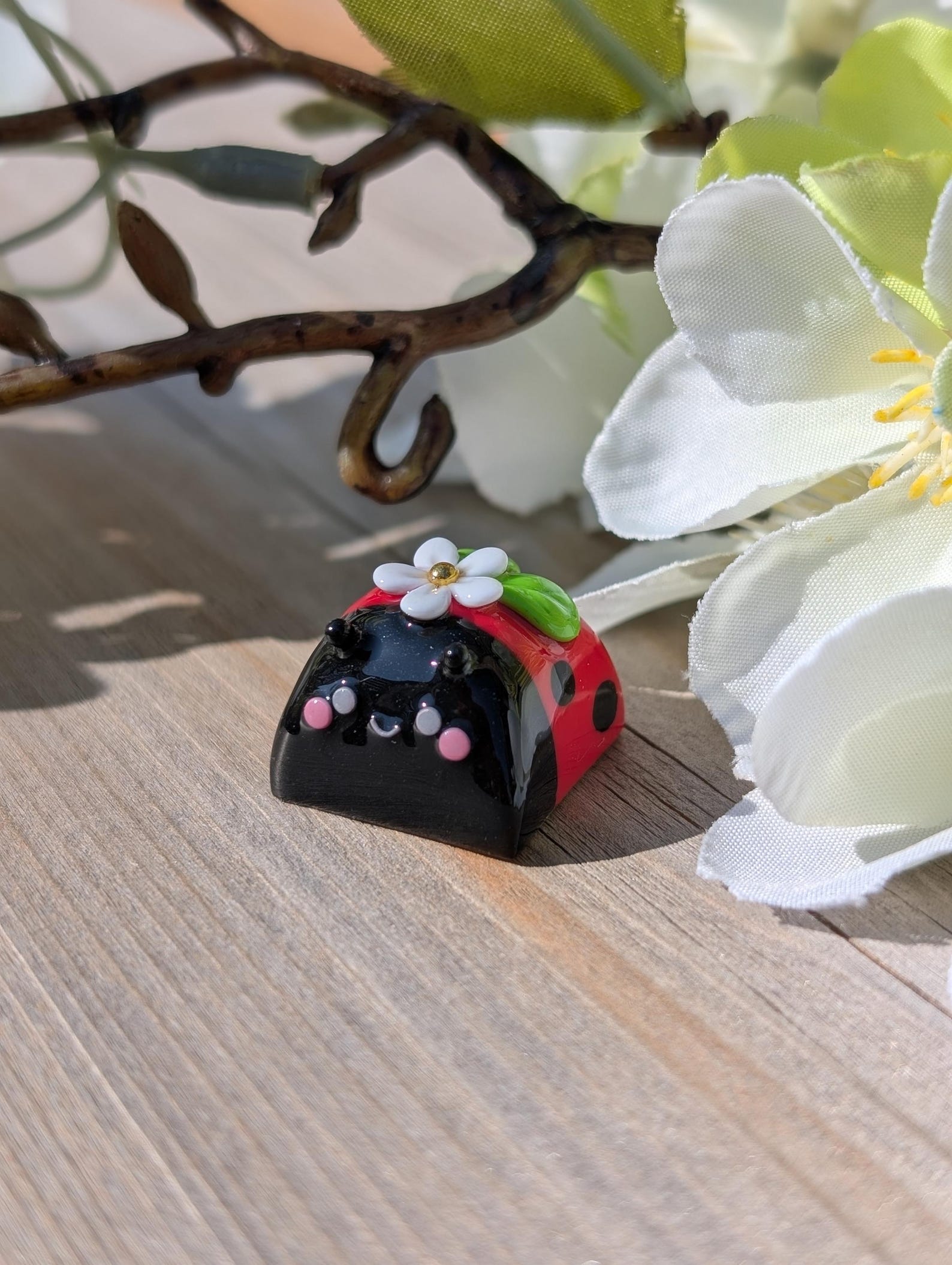 Daisy Ladybug | Cute Artisan Keycap | Handmade - Etsy