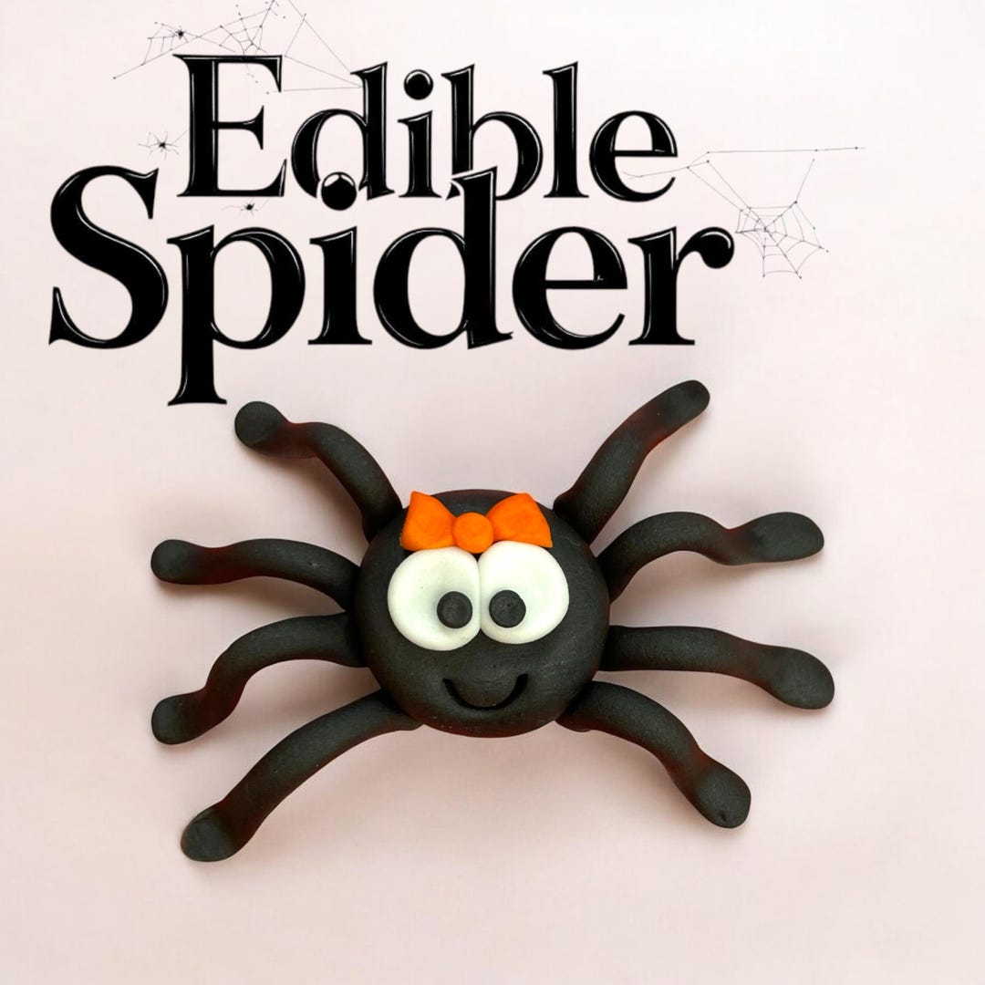 Edible Spider Cake Topper Halloween Theme Sugar Decoration Cupcakes - Etsy