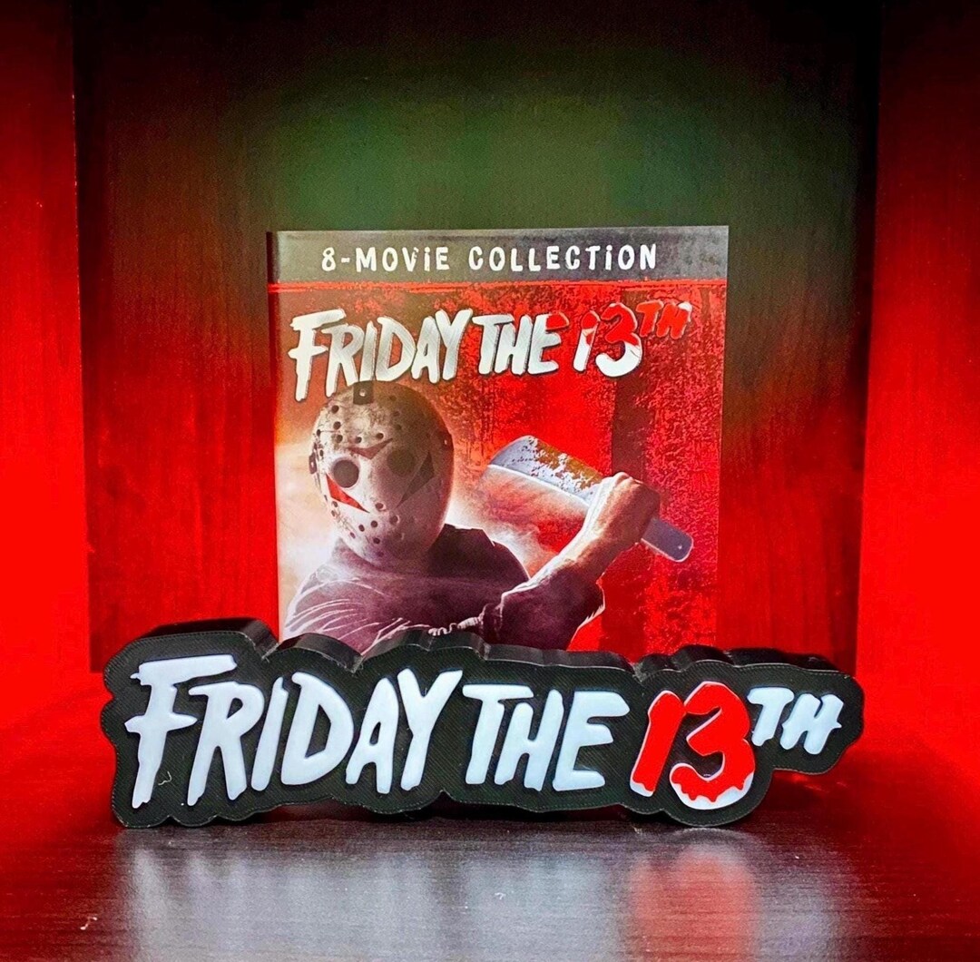 Friday the 13th Sign, Horror Shelf Display - Etsy