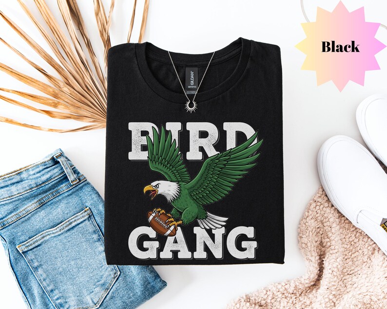 Philadelphia Eagles Sweatshirt | Bird Gang Football Tee - Etsy