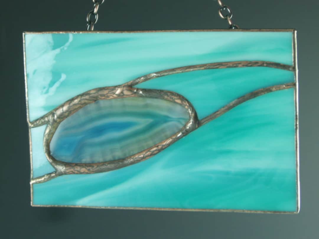 Geode Stained Glass Mini Window - Etsy