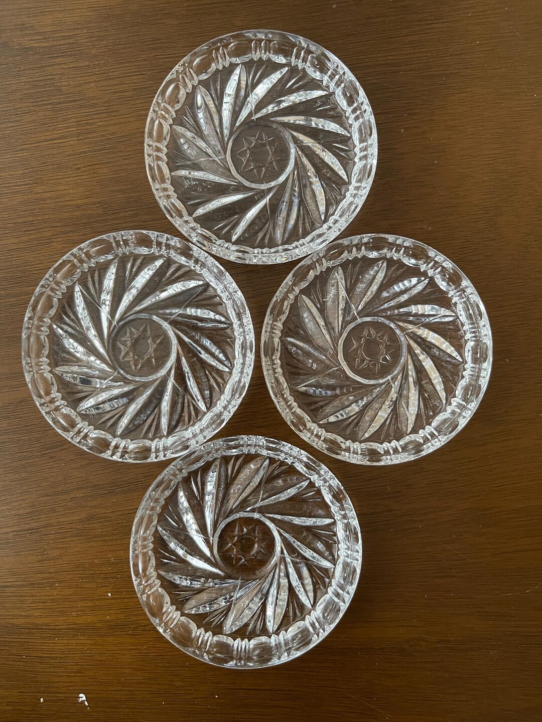 Vintage 24% Lead Crystal Coasters Set of 4 | Made in Germany by ...