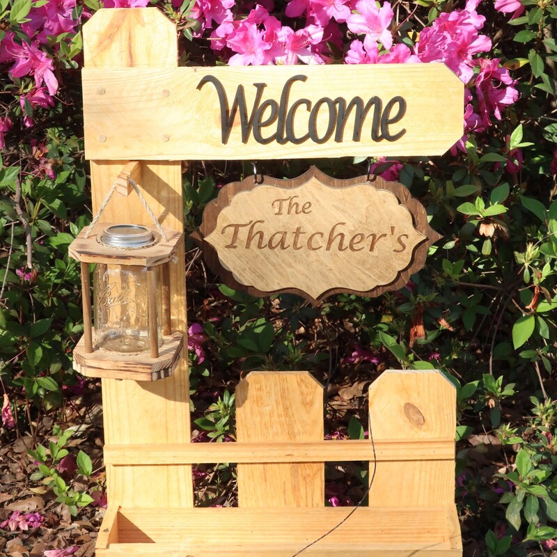 Porch Sign With Planter - Etsy
