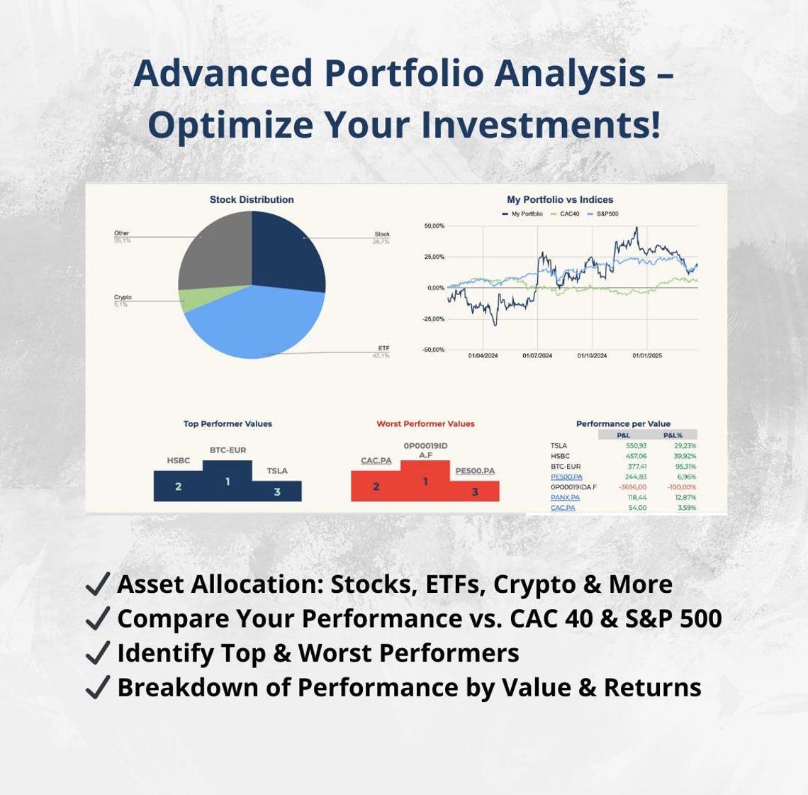Stock Portfolio Tracker | Investment Tracker | Google Sheets Template ...