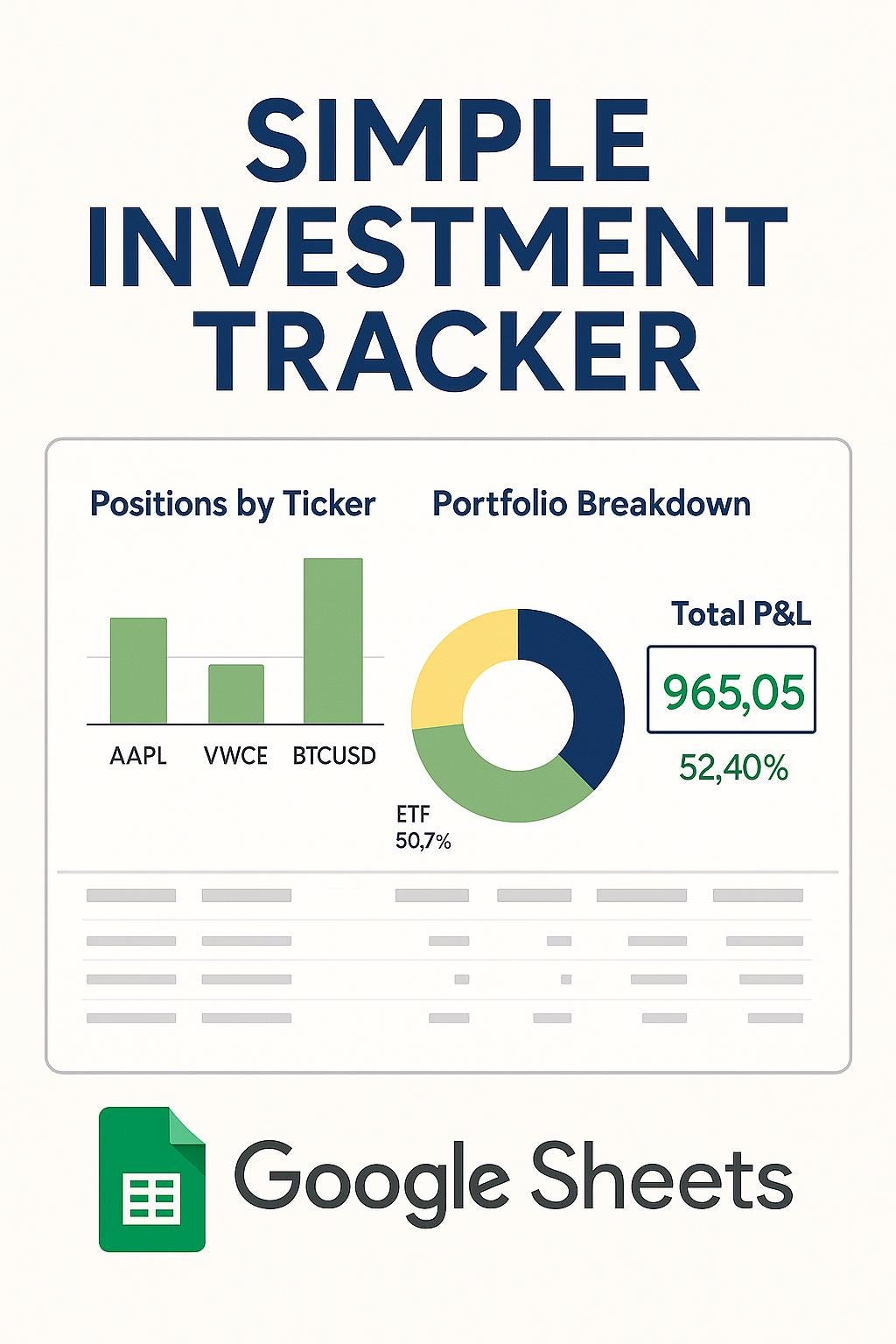 Stock Portfolio Tracker Google Sheets | Investment Tracker Template ...
