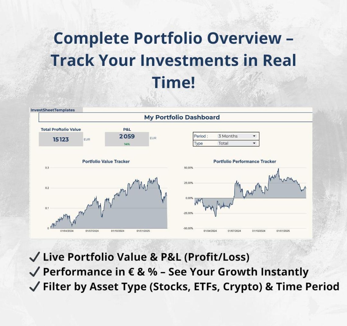 Stock Portfolio Tracker | Investment Tracker | Google Sheets Template ...