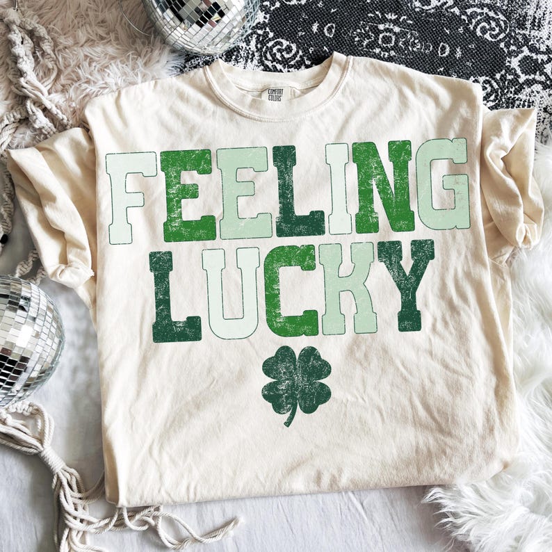 Trendy Retro Feeling Lucky PNG, St Patricks Day Shirt Design, St ...