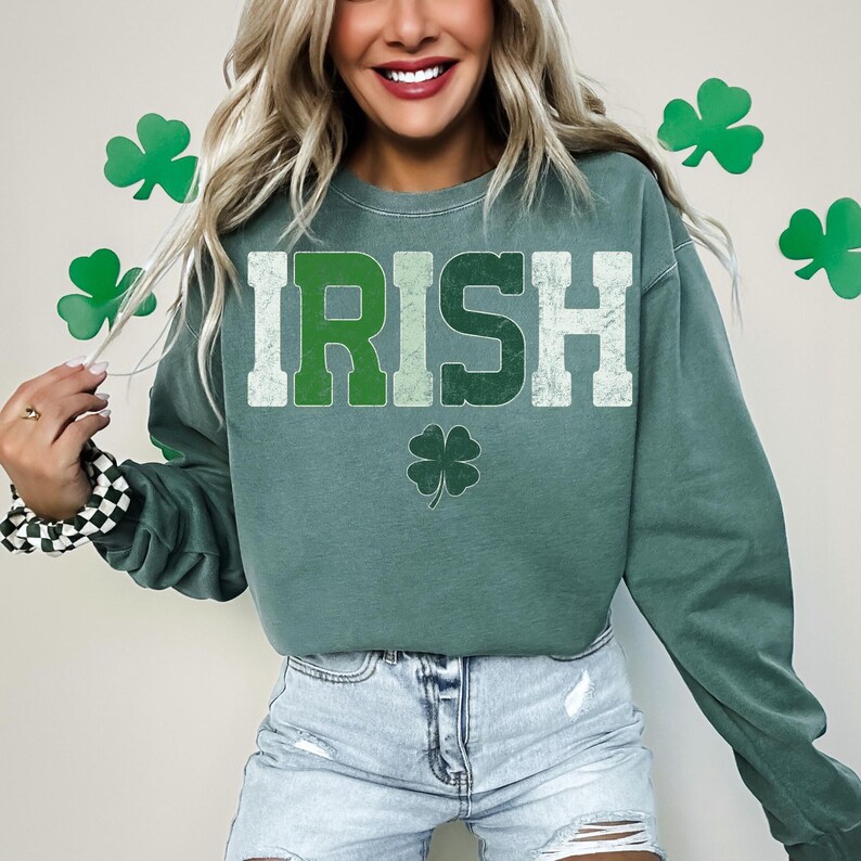 Trendy Retro Irish PNG, Shamrock St Patricks PNG, St. Patrick's Day ...