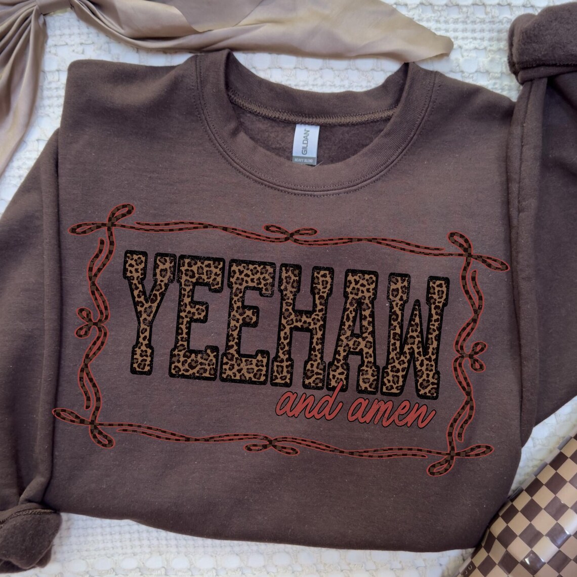 Yeehaw and Amen PNG, Trendy Leopard Western PNG, Rodeo Shirt Design ...