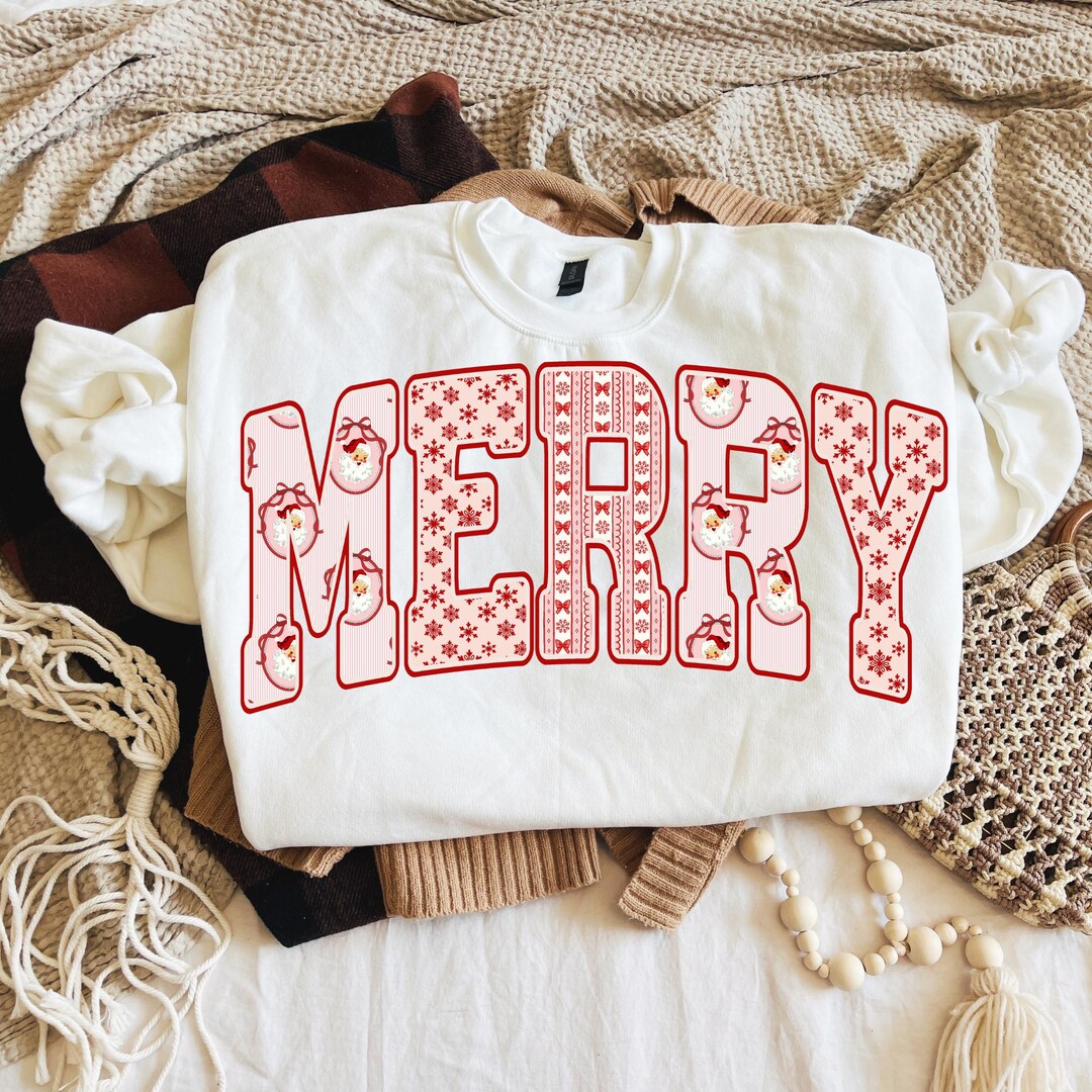 Preppy Pink Merry Christmas PNG, Christmas Coquette PNG, Preppy Xmas ...