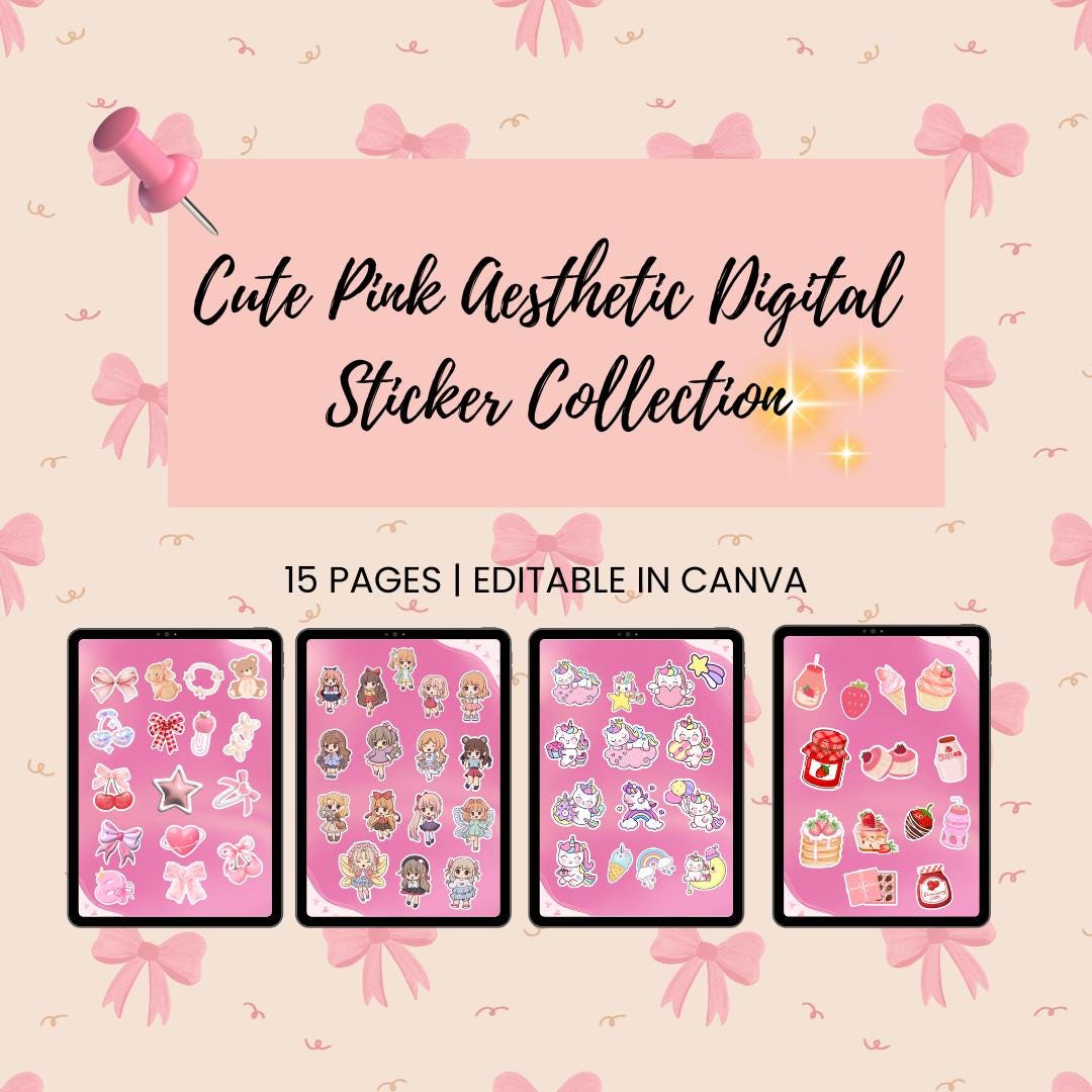 Printable Cute Aesthetic Sticker,cute Stickers,mixed Cute Stickers ...