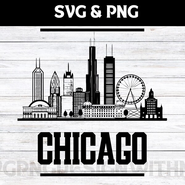 Chicago Skyline - Etsy