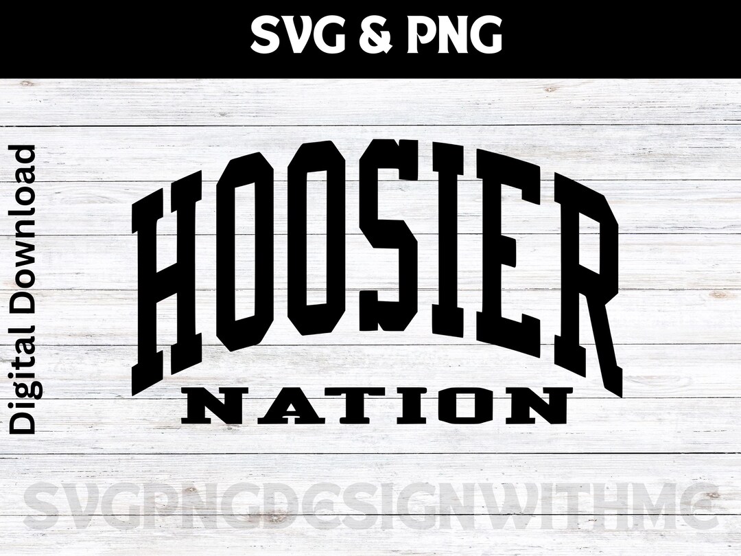 Indiana Hoosiers, Varsity Font SVG PNG, Hoosier Nation (digital ...