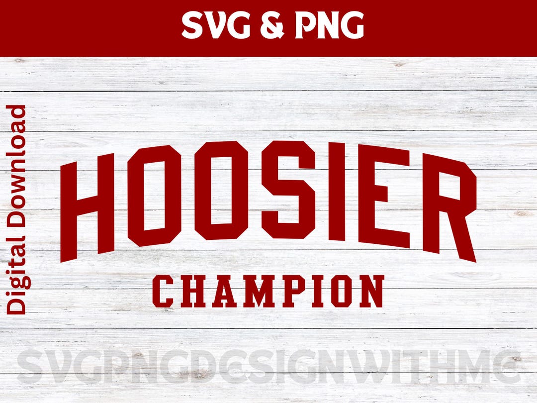 Varsity Font Indiana Hoosiers SVG PNG, Football Design (digital ...
