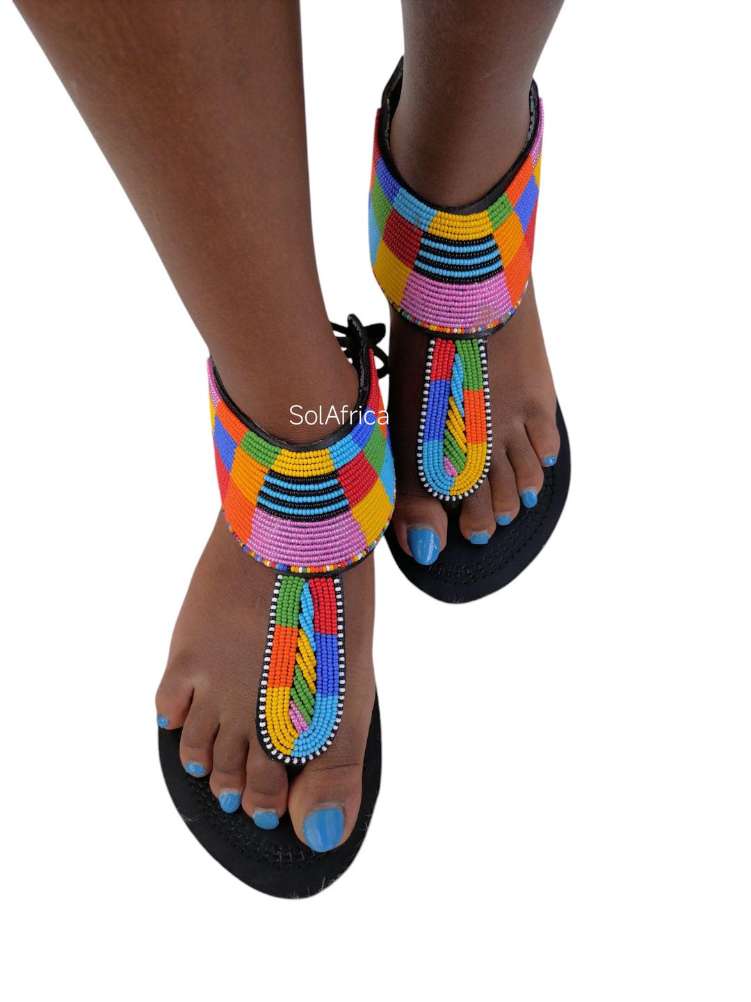 African Beaded Sandals, Maasai Sandals, Summer Sandals, African Sandals ...