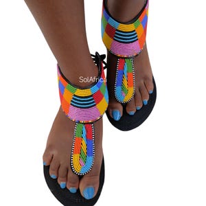 African Beaded Sandals, Maasai Sandals, Summer Sandals, African Sandals ...