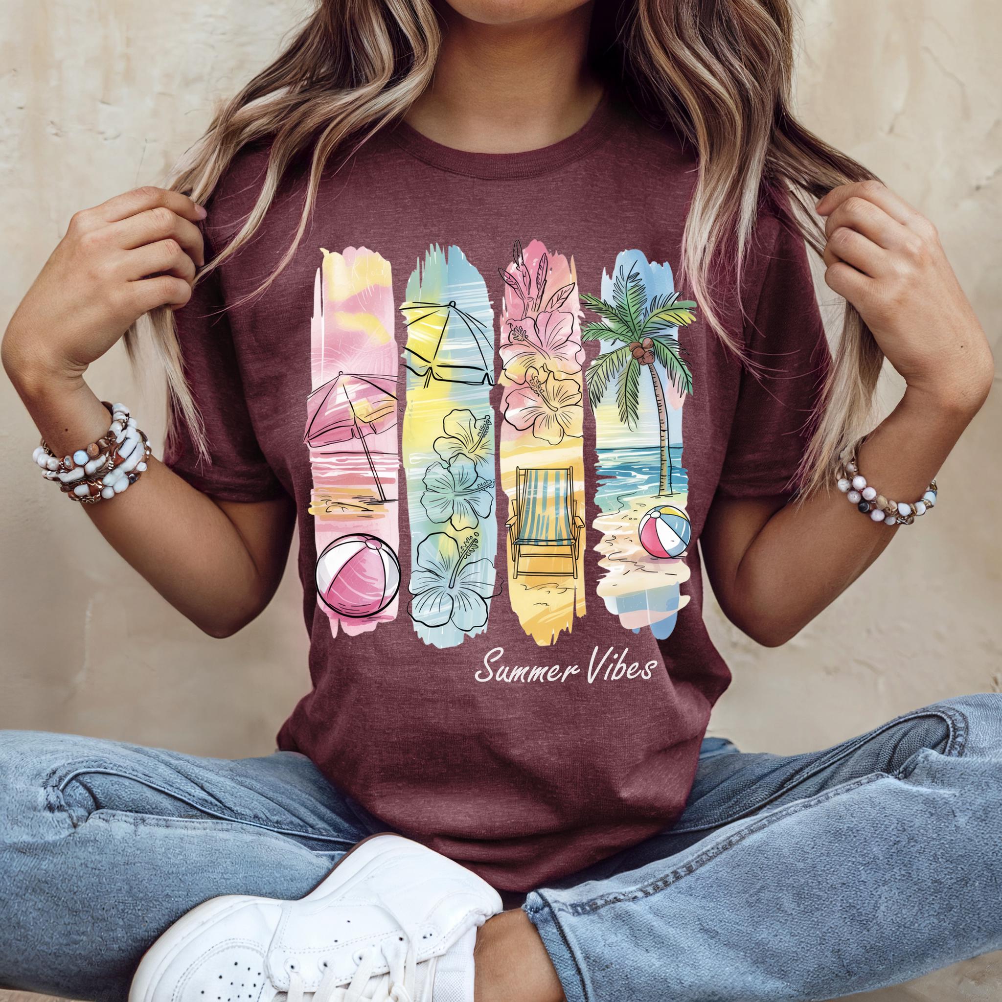 Summer Vibes, Beach Shirt, Hello Summer, Summer Coquette, Tropical ...