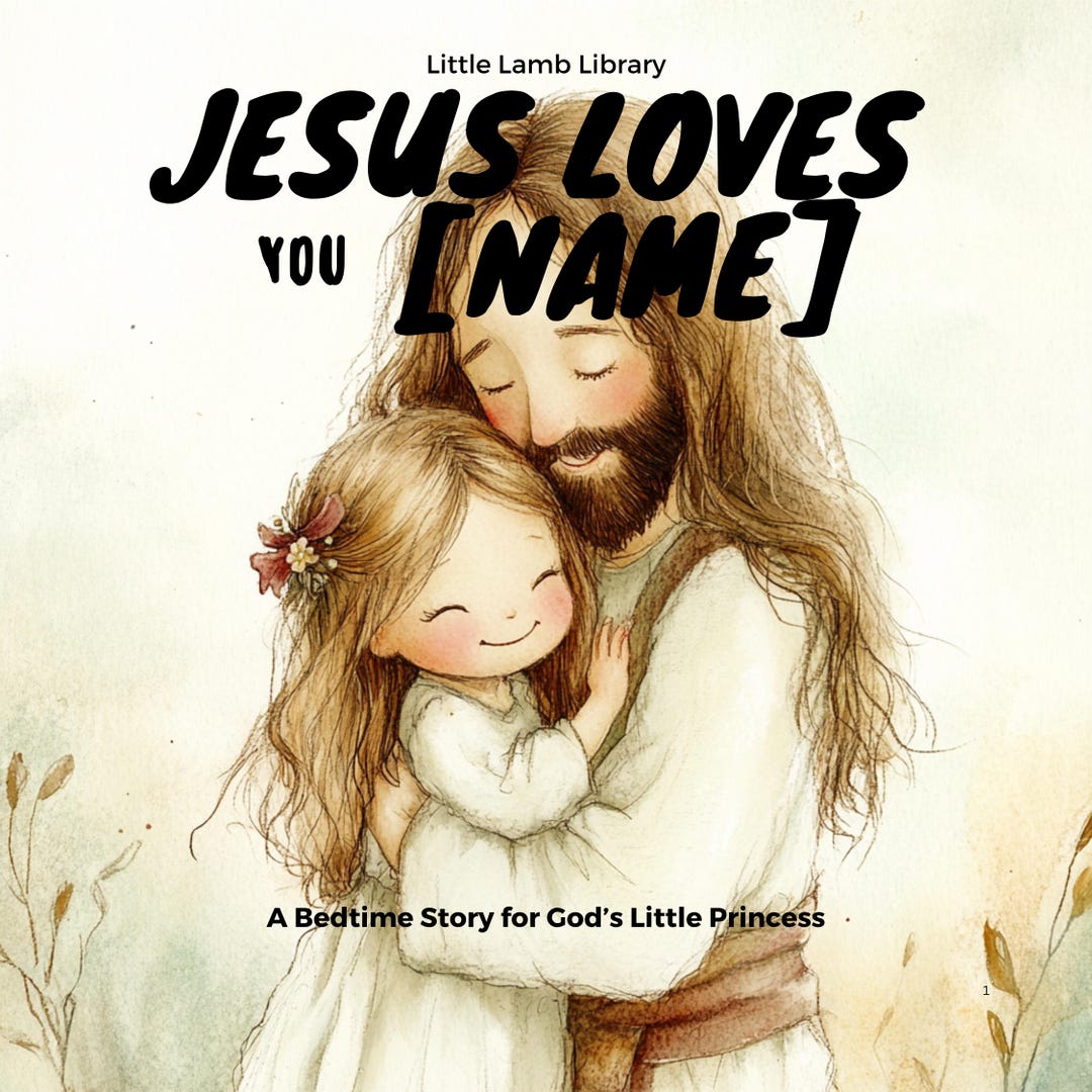 Digital Customizable Jesus Loves You Book for God’s Little Princess - Etsy