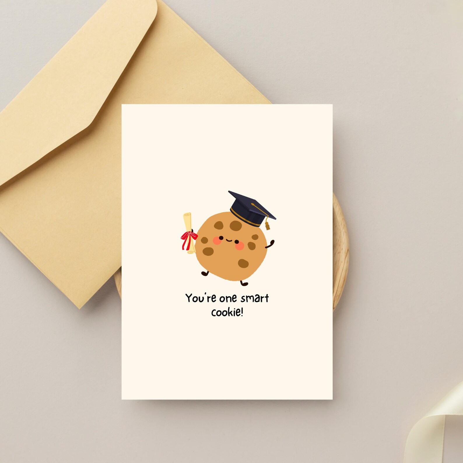 Printable Graduation Card, Funny Smart Cookie Grad Card, Punny ...