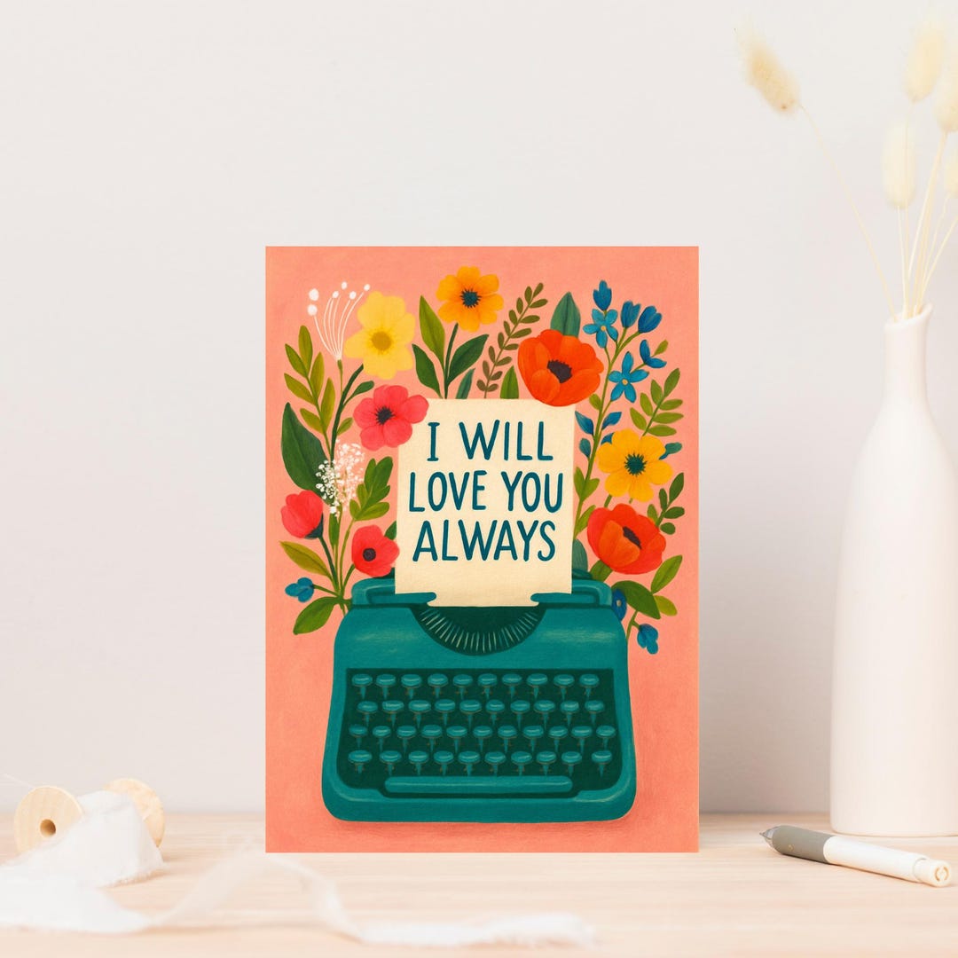 Love Card, Romantic Printable Card, I Will Love You Always Card ...