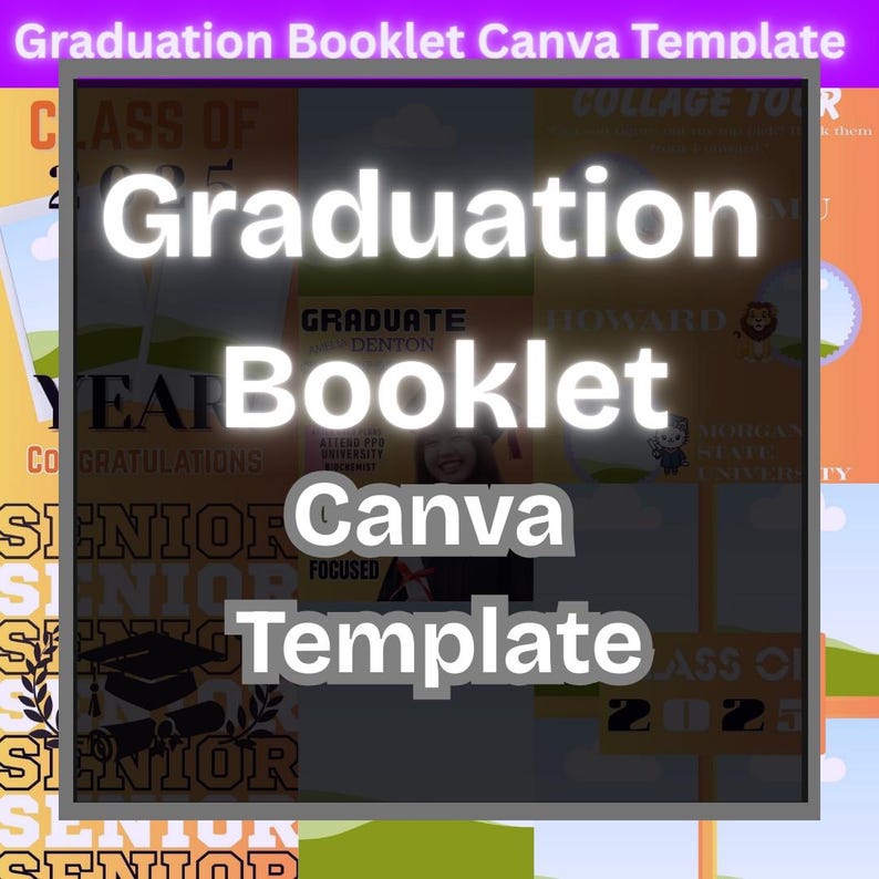 Editable Graduation Booklet Canva Template | Printable Graduation ...