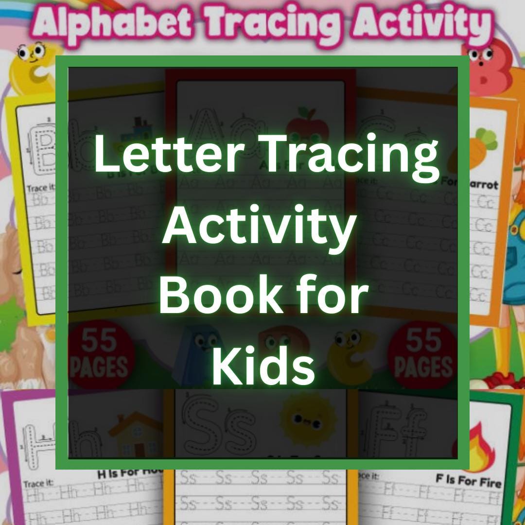 Letter Tracing Activity Book for Kids – Alphabet Handwriting Practice ...