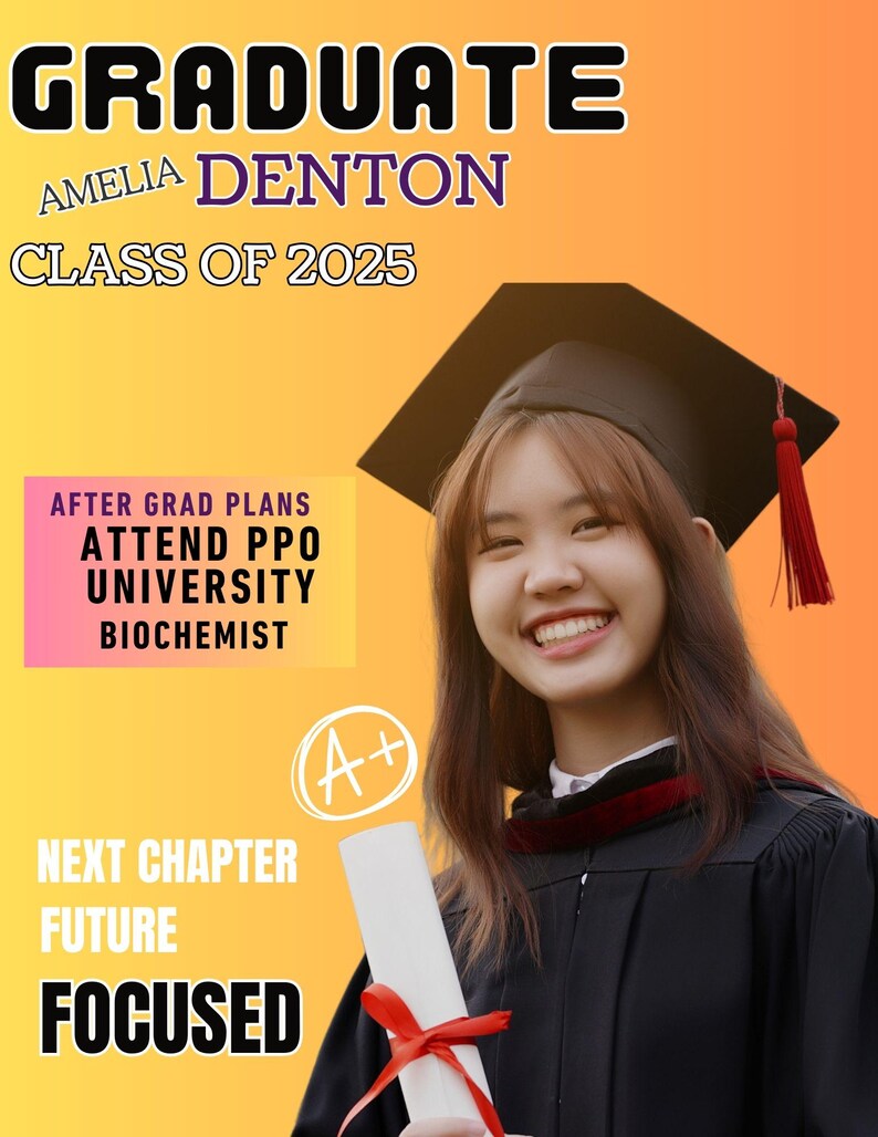 Editable Graduation Booklet Canva Template | Printable Graduation ...