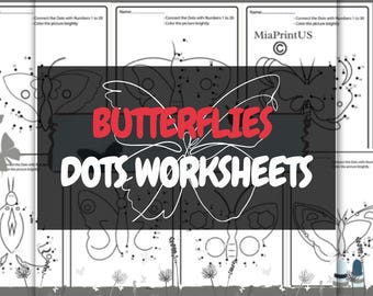 Butterfly Epic Dot-to-dot / Connect the Dots PDF - 2008 Dots! - Etsy